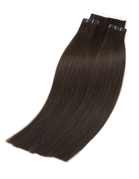 Echthaar & Remy Hair Halblange Schwarz Extensions 30 cm